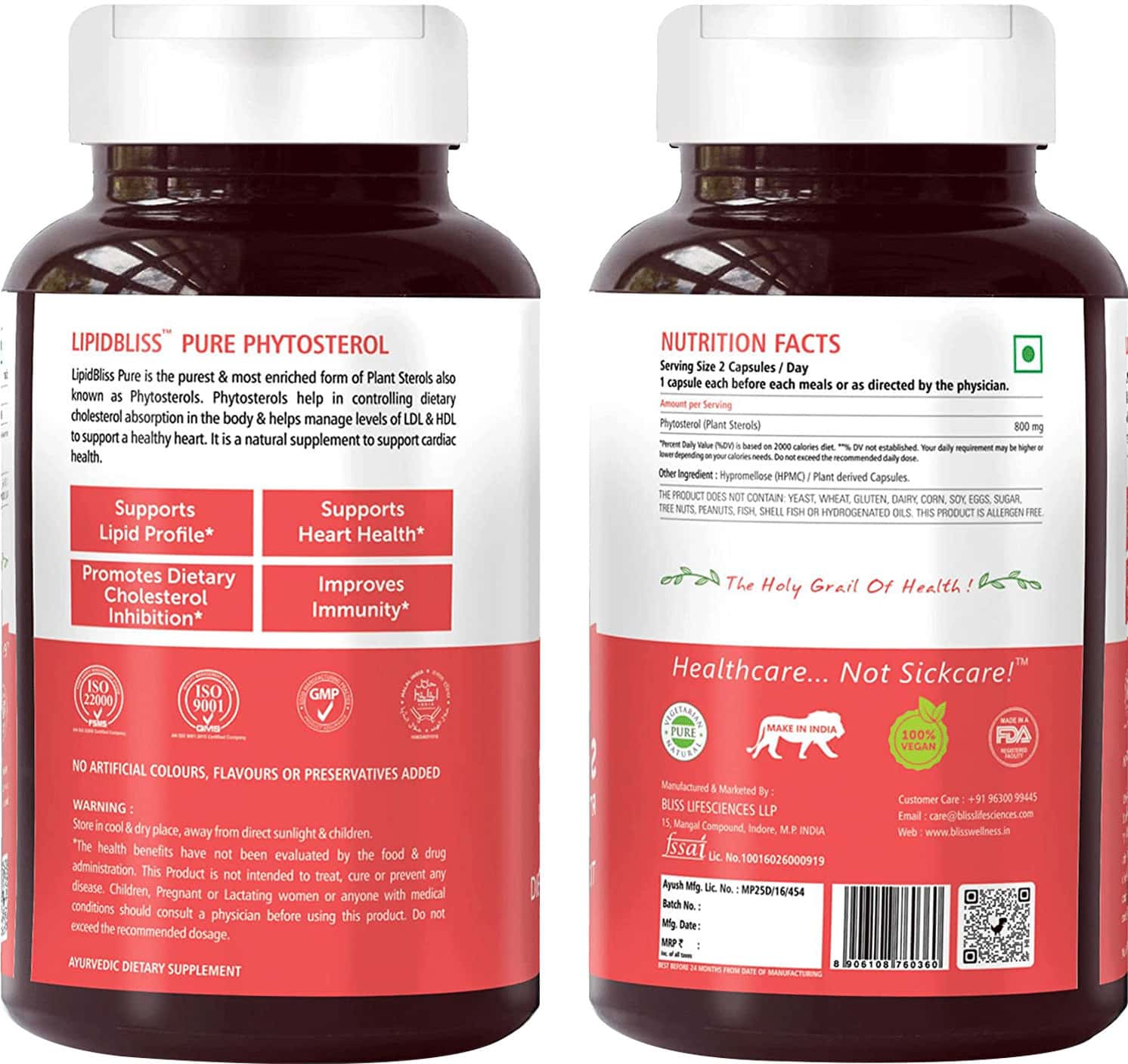 Buy BLISS WELNESS LIPID PURE PHYTOSTEROL PLANT STEROLS |IMMUNITY ...