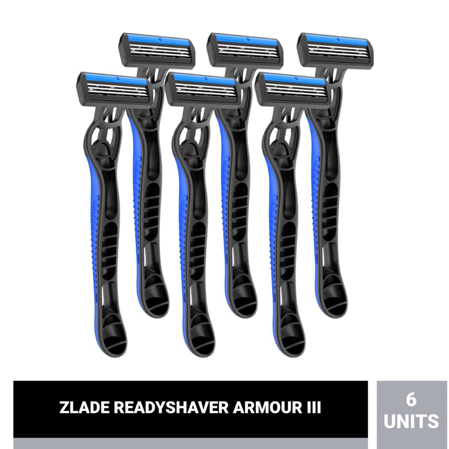 Buy ZLADE ARMOUR III READYSHAVER, TRIPLE BLADE DISPOSABLE SHAVING RAZOR ...