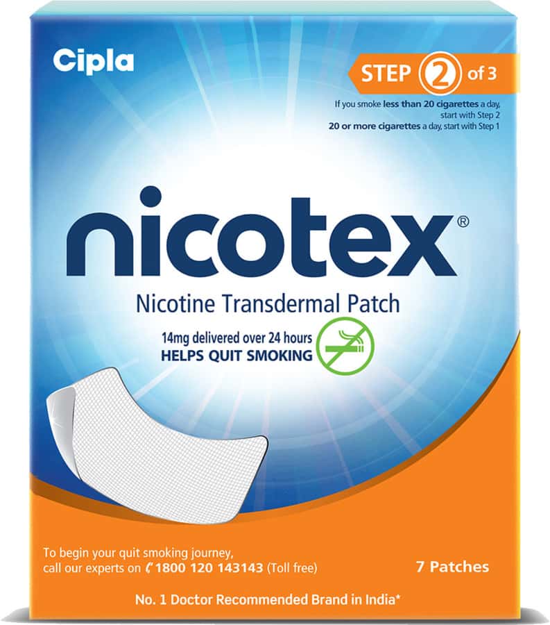Buy NICOTEX NICOTINE PATCH 7MG (7 PATCHES)|HELPS QUIT SMOKING| Online ...