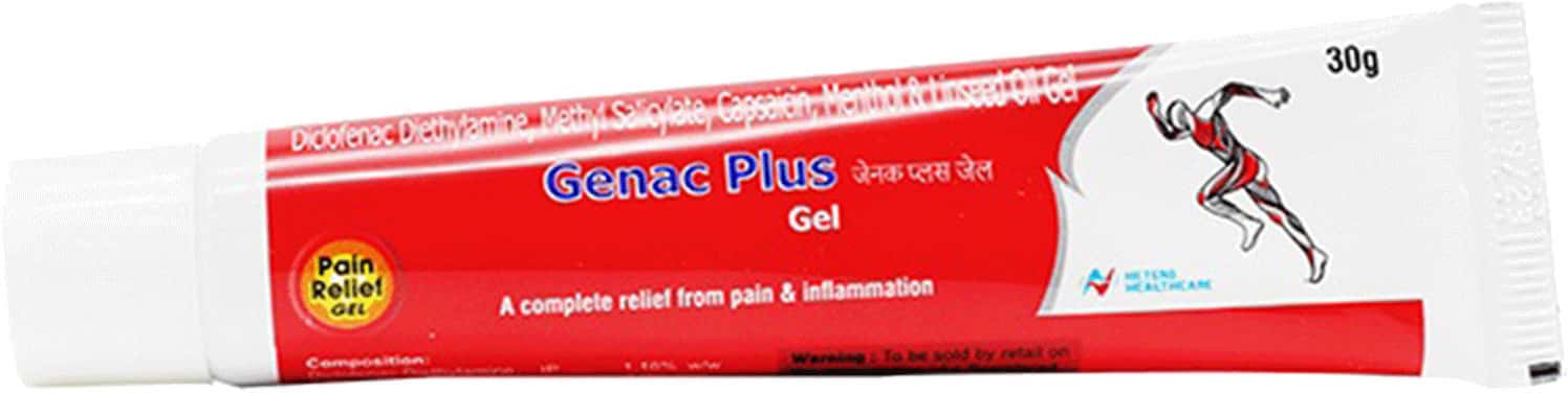 Buy GENAC PLUS GEL RELIEF FROM PAIN & INFLAMMATION - 30G Online & Get Upto 60% OFF at PharmEasy