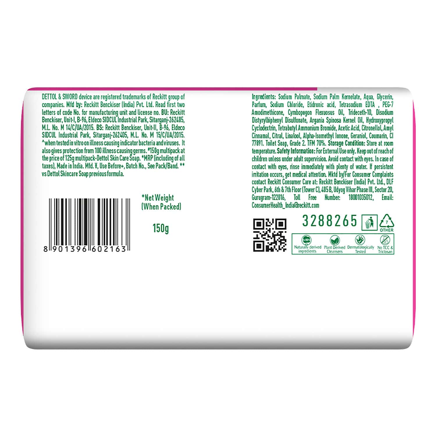 Buy DETTOL SKINCARE MOISTURIZING BEAUTY BATHING SOAP 150G PACK OF 4 ...