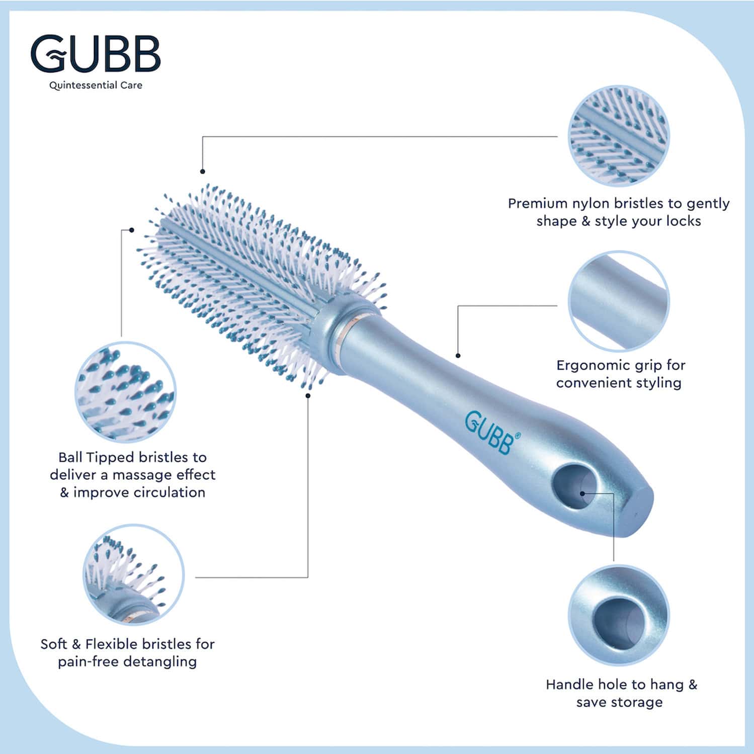 Buy GUBB STYLER ROUND BRUSH Online & Get Upto 60% OFF at PharmEasy
