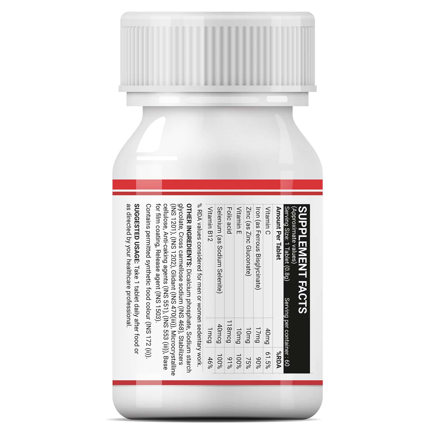 Buy INLIFE IRON FOLIC ACID SUPPLEMENT (60 TABLETS) Online & Get Upto 60 ...