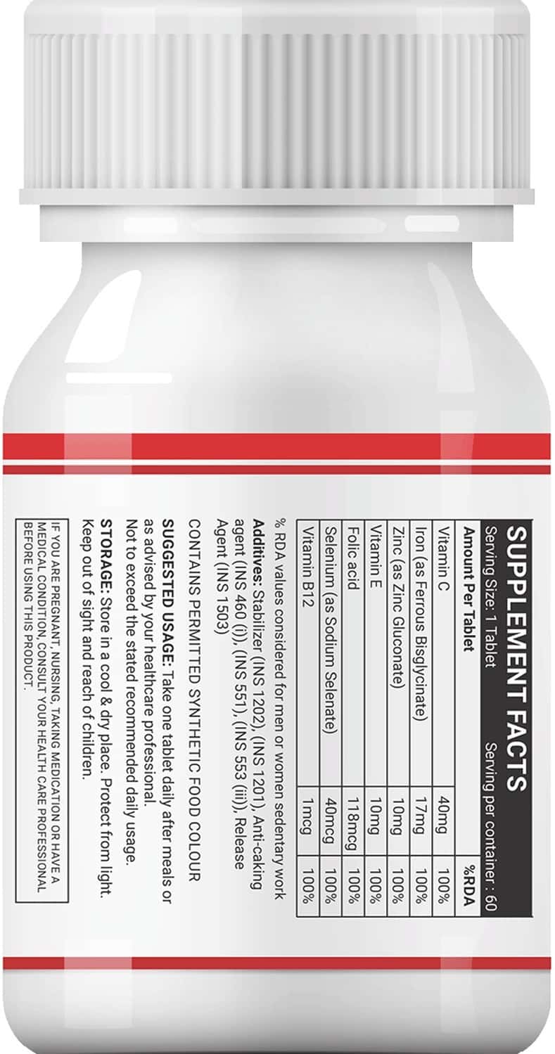Buy INLIFE IRON FOLIC ACID SUPPLEMENT (60 TABLETS) Online & Get Upto 60 ...