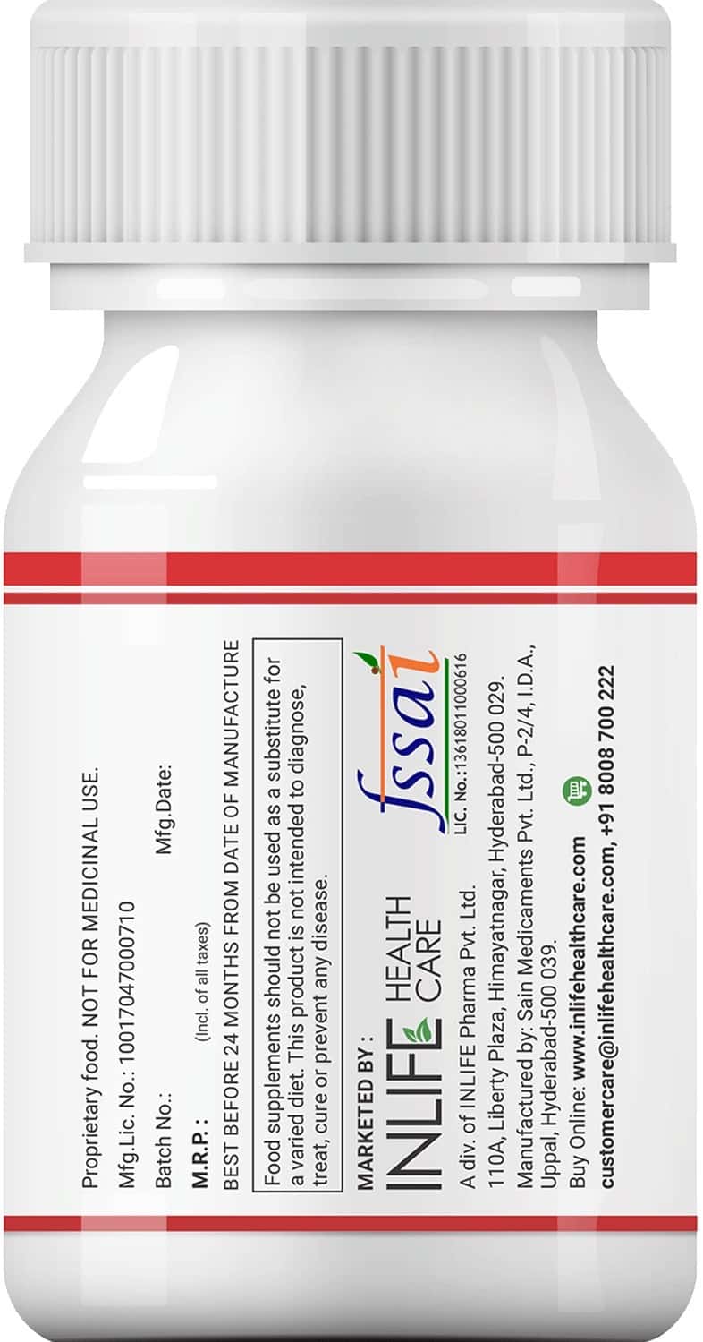 Buy INLIFE IRON FOLIC ACID SUPPLEMENT (60 TABLETS) Online & Get Upto 60 ...