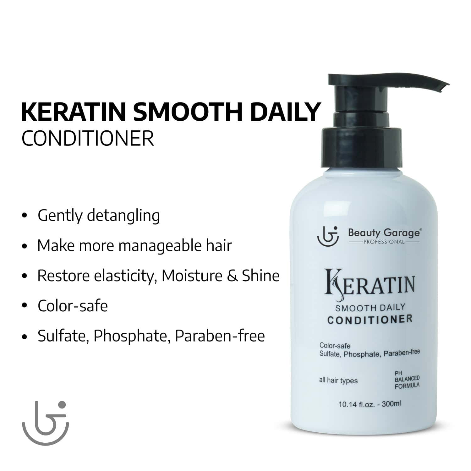 Buy BEAUTY GARAGE PROFESSIONAL KERATIN SMOOTH DAILY SHAMPOO 300ML WITH ...