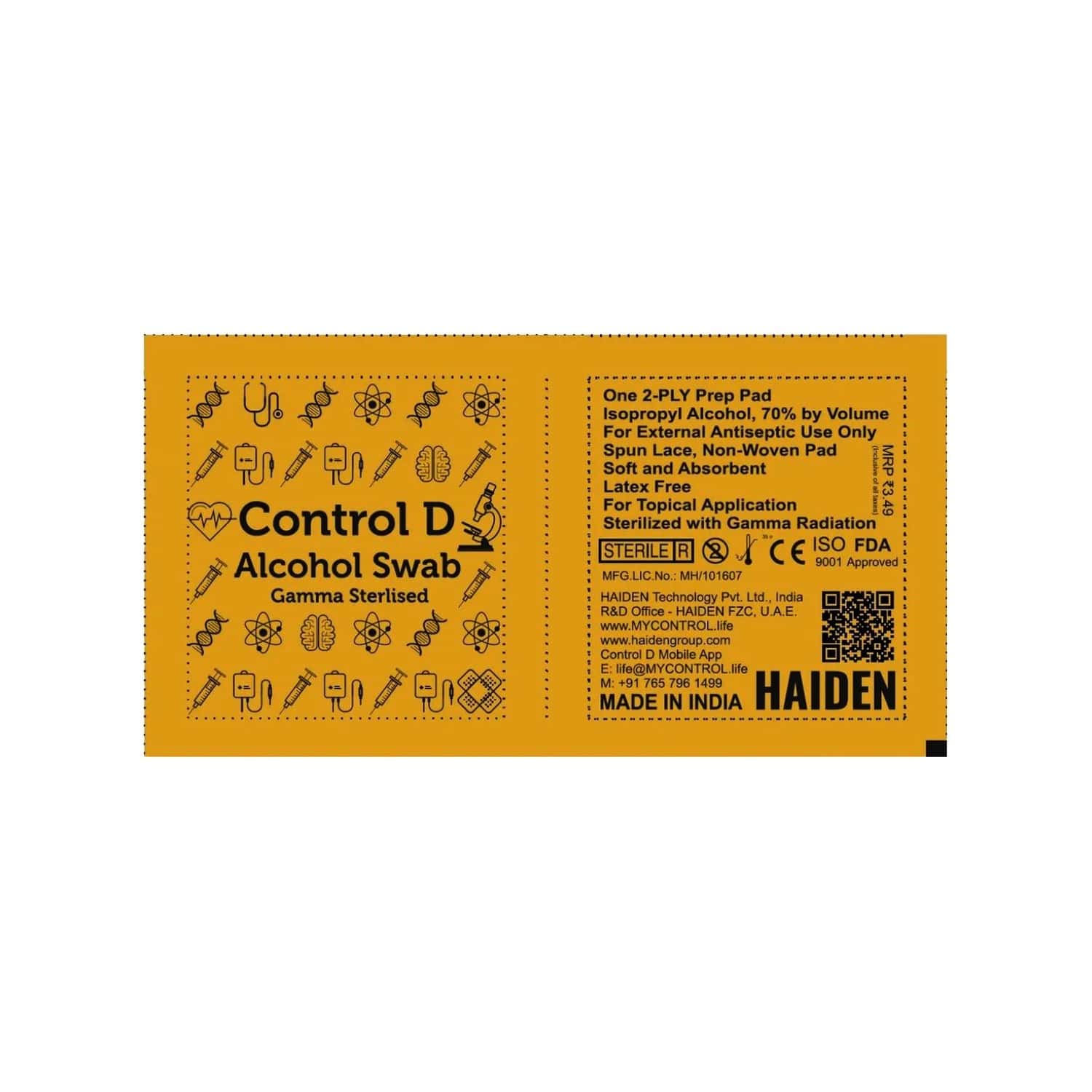 Buy CONTROL D ALCOHOL SWABS - 100 Online & Get Upto 60% OFF at PharmEasy