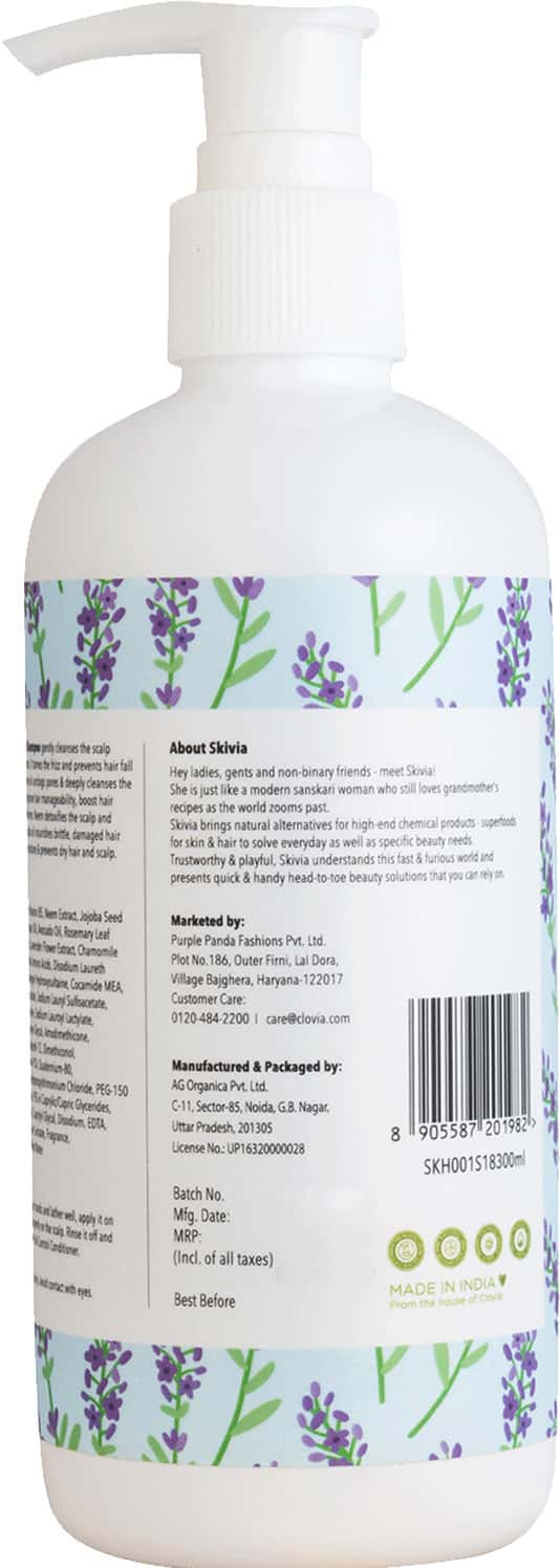 Buy SKIVIA HAIR FALL CONTROL SHAMPOO WITH VITAMIN B5 & TEA TREE OIL ...
