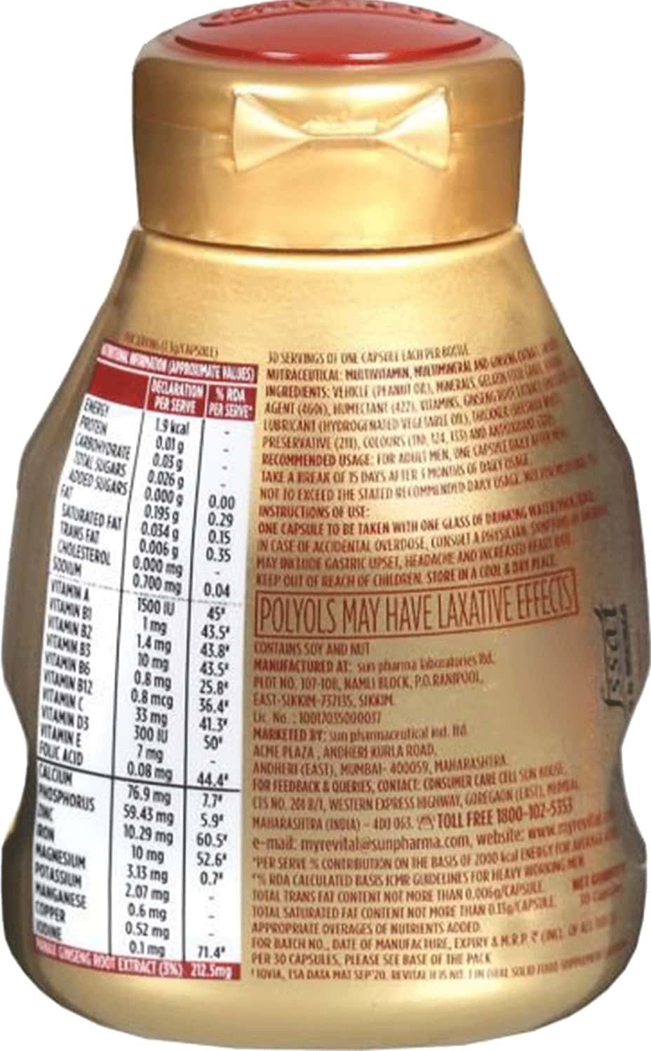 Buy REVITAL H MEN COMPLETE MULTIVITAMIN,STAMINA,ENERGY,IMMUNITY-30CAPS ...