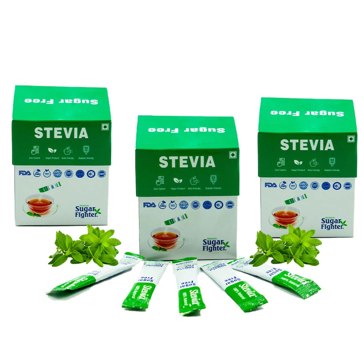 Buy SUGAR FIGHTER STEVIA SACHETS BOX - NO CALORIES NATURAL STEVIA COMBO ...