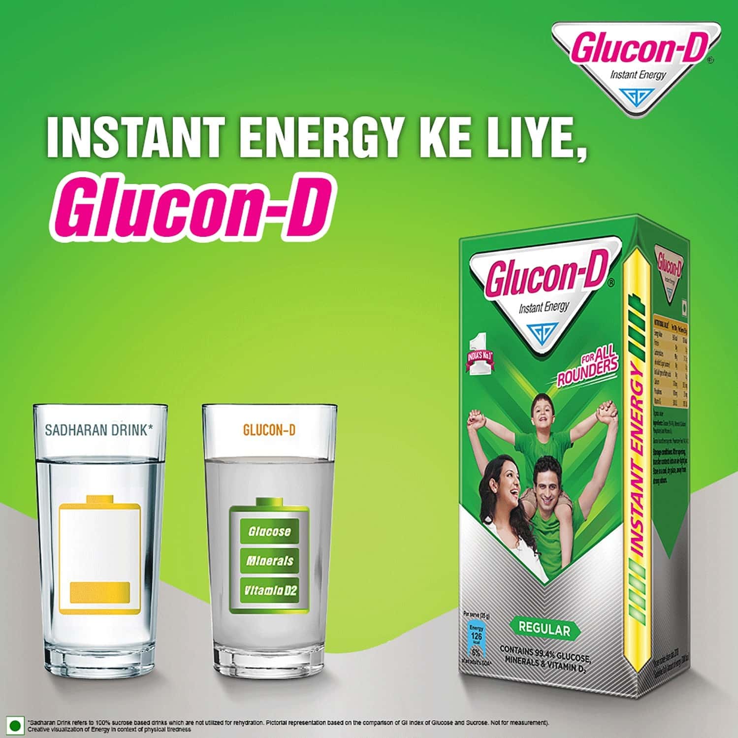Buy GLUCON-D INSTANT ENERGY HEALTH DRINK REGULAR - 450GM JAR (EXTRA ...