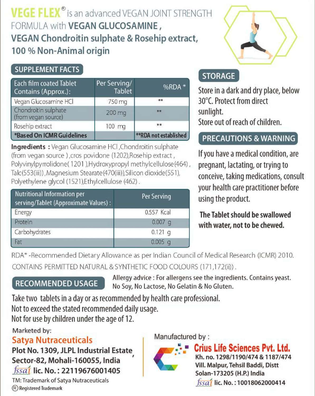 Buy ORIGINS NUTRA VEGE FLEX VEGAN JOINT CARE VEGAN GLUCOSAMINE (30 ...