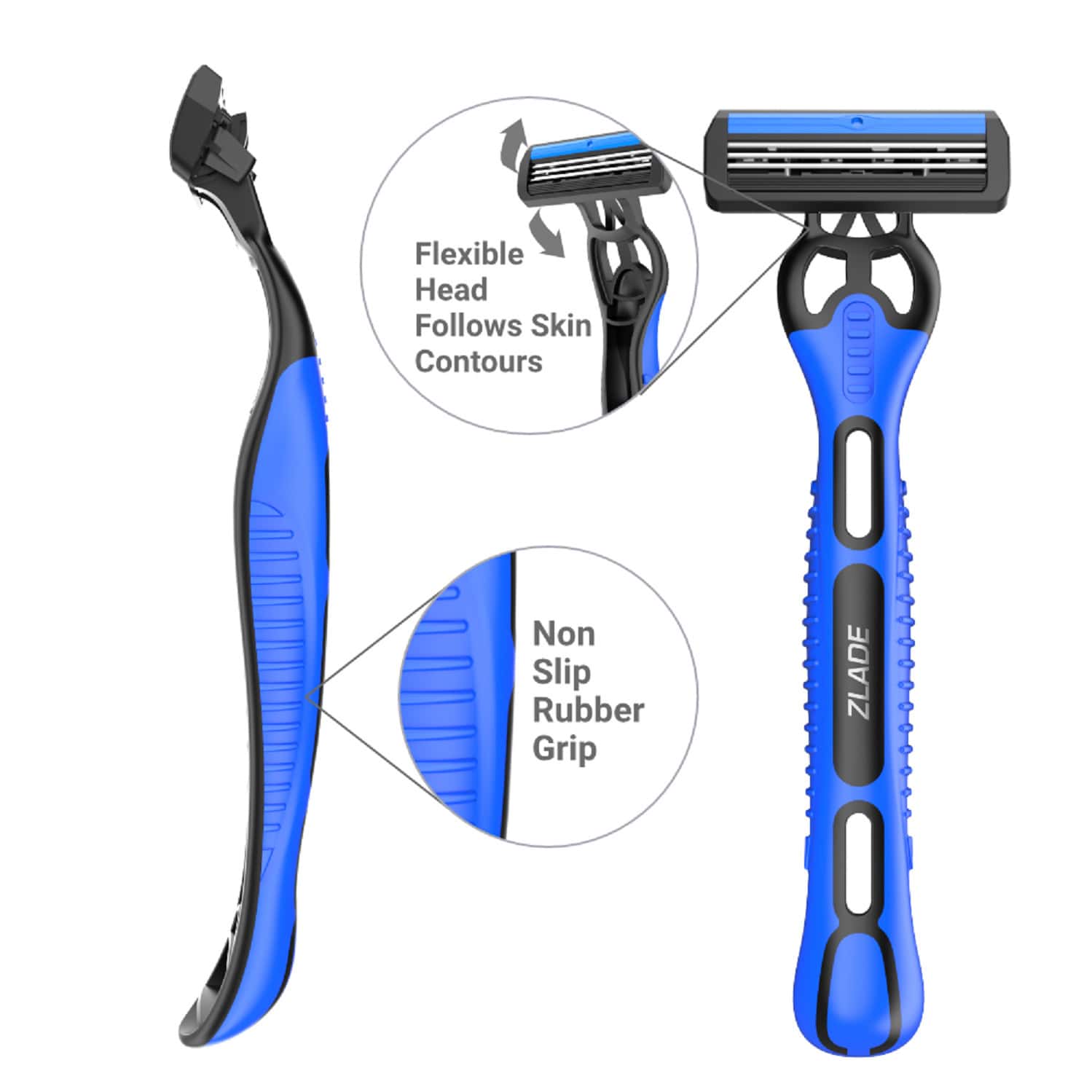 Buy ZLADE ARMOUR III READYSHAVER TRIPLE BLADE DISPOSABLE SHAVING RAZOR ...