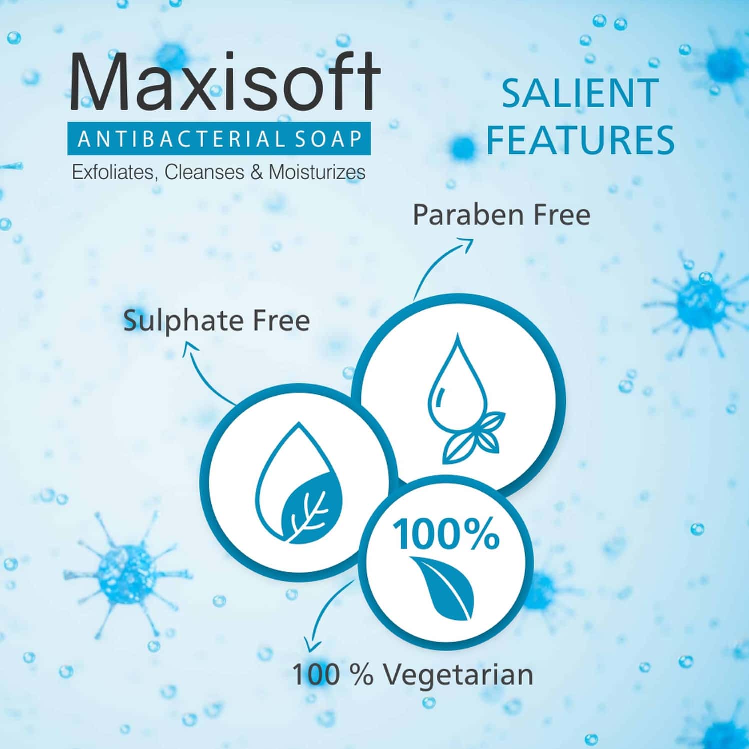 Buy MAXISOFT ANTIBACTERIAL SANITIZING SOAP 75 GM | ALOE VERA | PARABEN ...