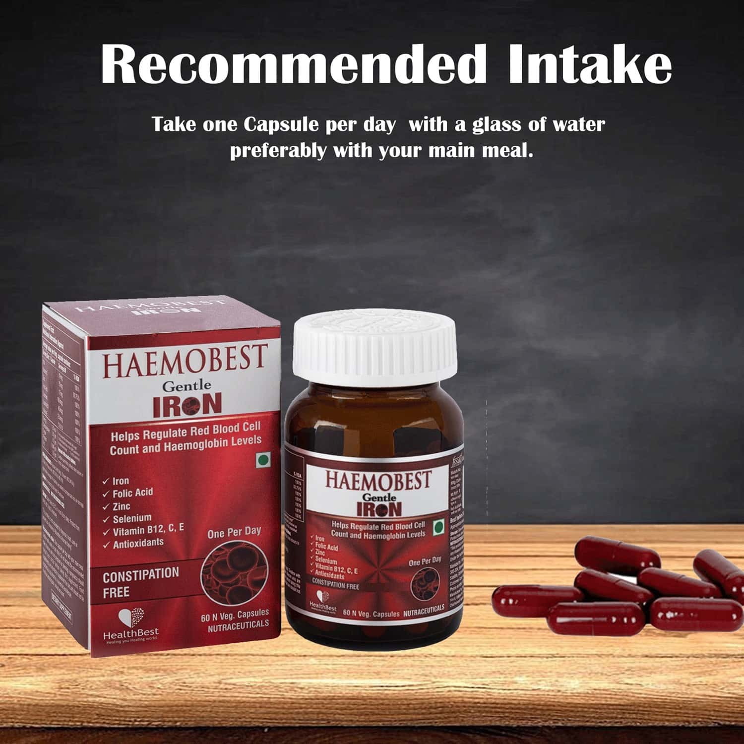 Buy HEALTHBEST HAEMOBEST CAPSULES IRON SUPPLEMENT | INCREASES ...