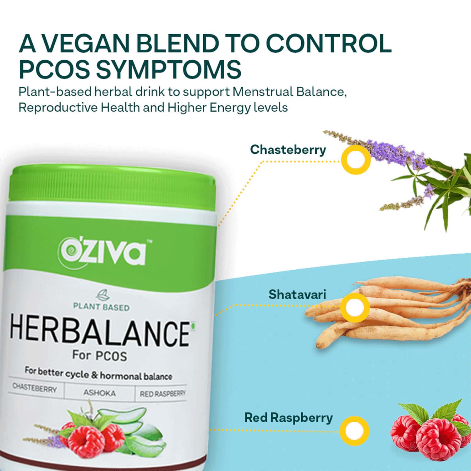Buy OZIVA PLANT BASED HERBALANCE PCOS(250GM) Online & Get Upto 60% OFF ...