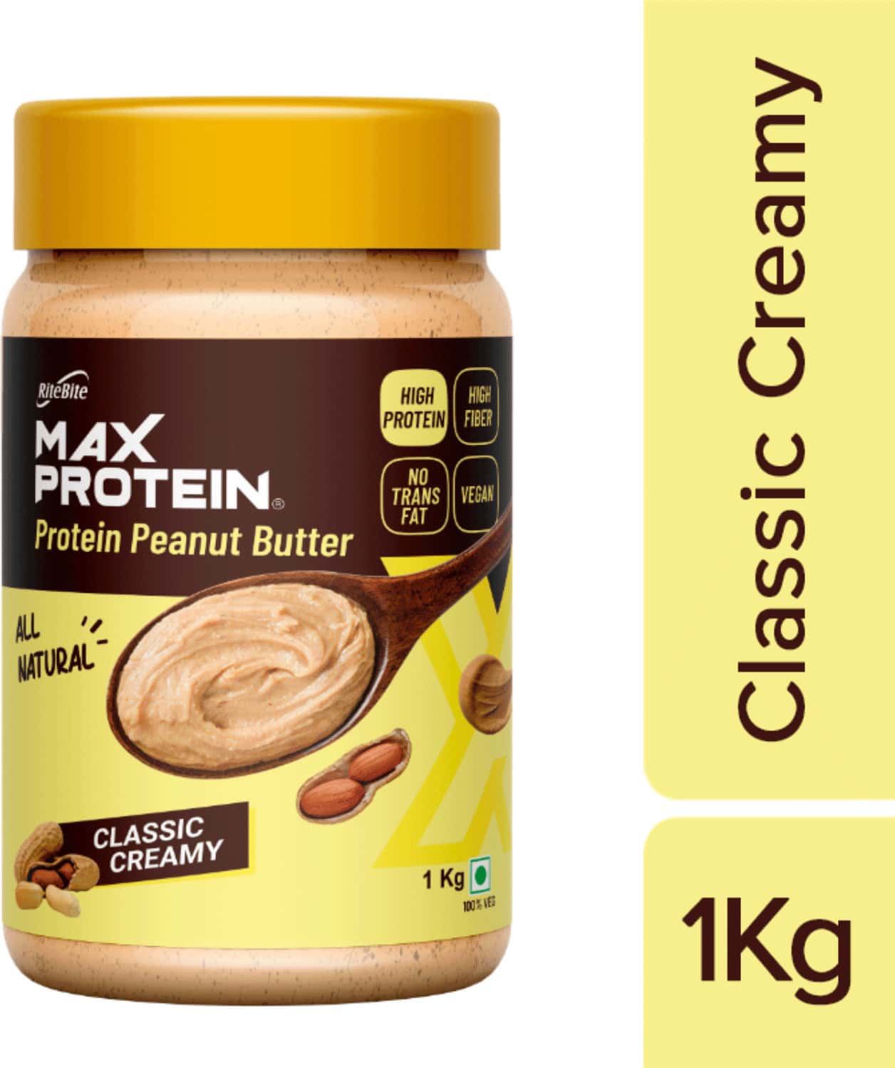 Buy MAX PROTEIN PEANUT SPREAD - CLASSIC CREAMY [1 KG] - PACK OF 1 ...