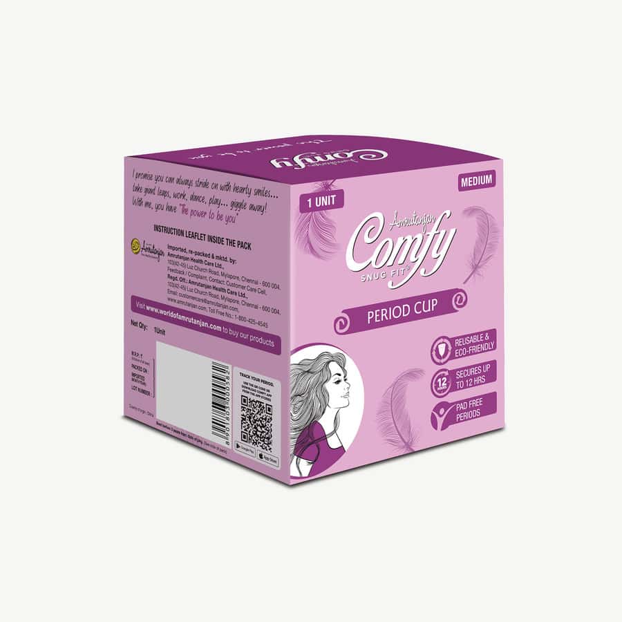 Buy AMRUTANJAN COMFY SNUG FIT PERIOD CUP SMALL SIZE PACK OF 1 Online ...
