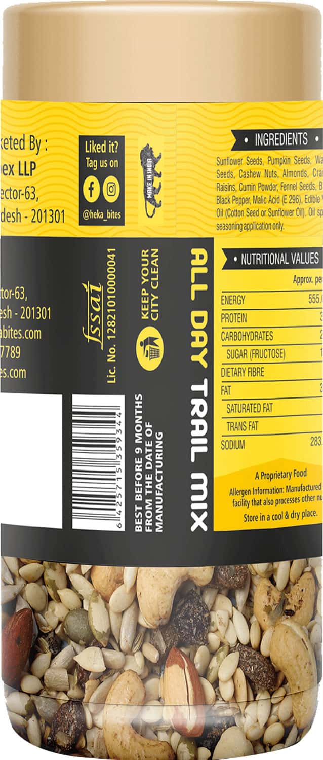 Buy HEKA BITES ALL DAY TRAIL MIX 200G (PACK OF 1) | HEALTHY SNACKS ...