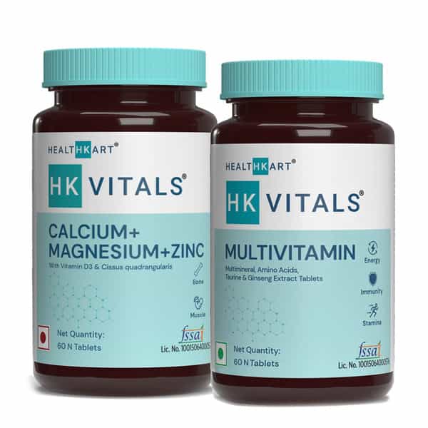 Buy HEALTHKART HK VITALS MULTIVITAMIN, 60 TABLETS + ZINC TABLETS WITH ...