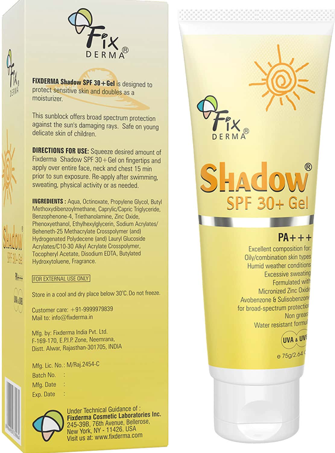 Buy FIXDERMA SHADOW SPF 80+SUNSCREAM LOTION(75ML) Online & Get Upto 60% ...