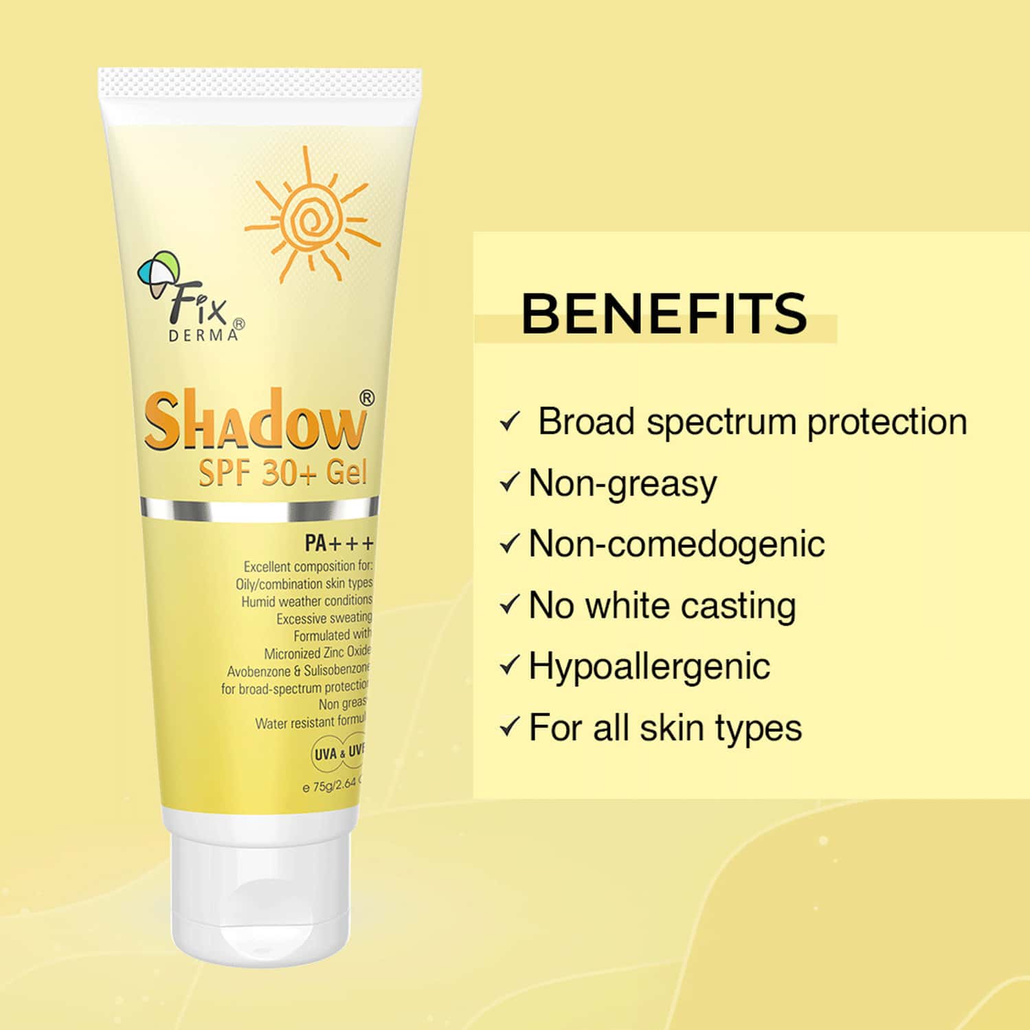 Buy FIXDERMA SHADOW SPF 80+SUNSCREAM LOTION(75ML) Online & Get Upto 60% ...