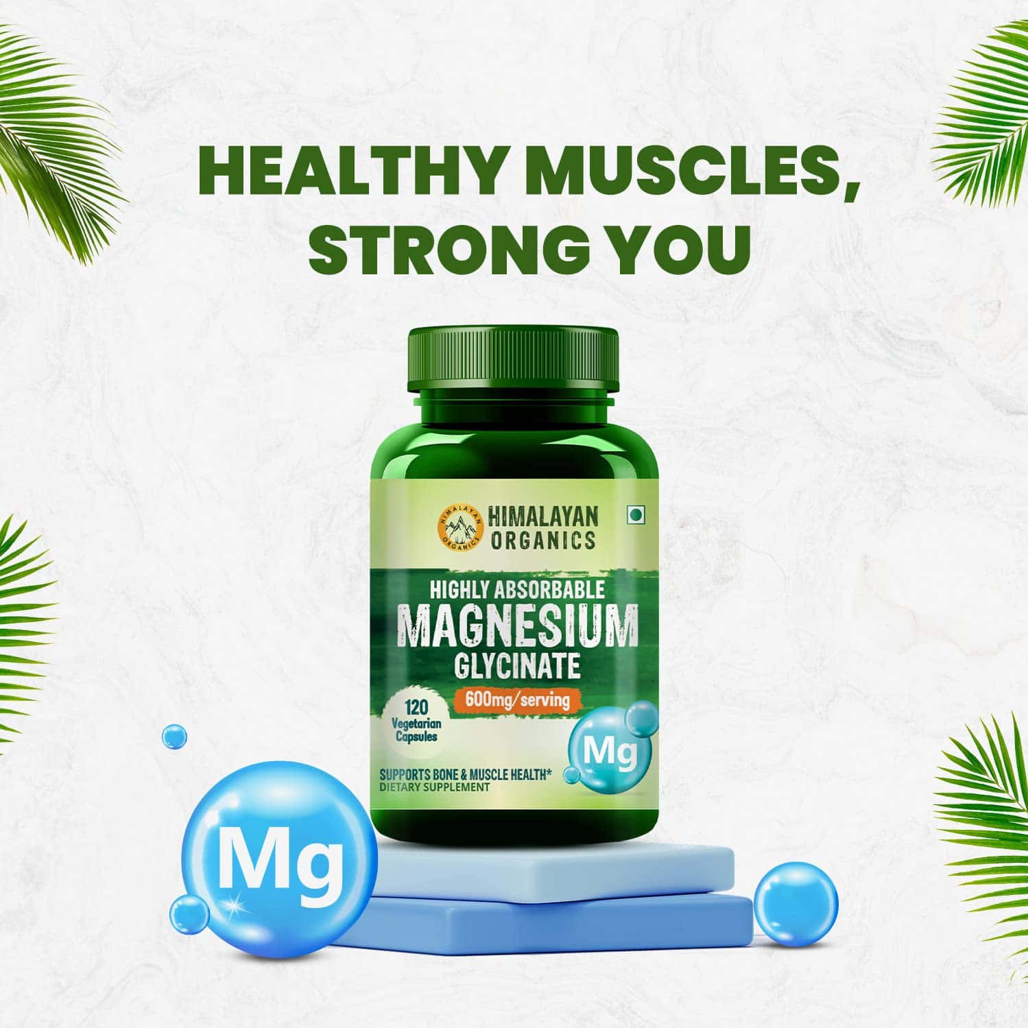 Buy HIMALAYAN ORGANICS HIGHLY ABSORBABLE MAGNESIUM GLYCINATE | FOR MEN ...