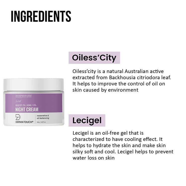 Buy DERMATOUCH NIGHT CREAM | LECIGEL INFUSED OIL BALANCE & SKIN ...