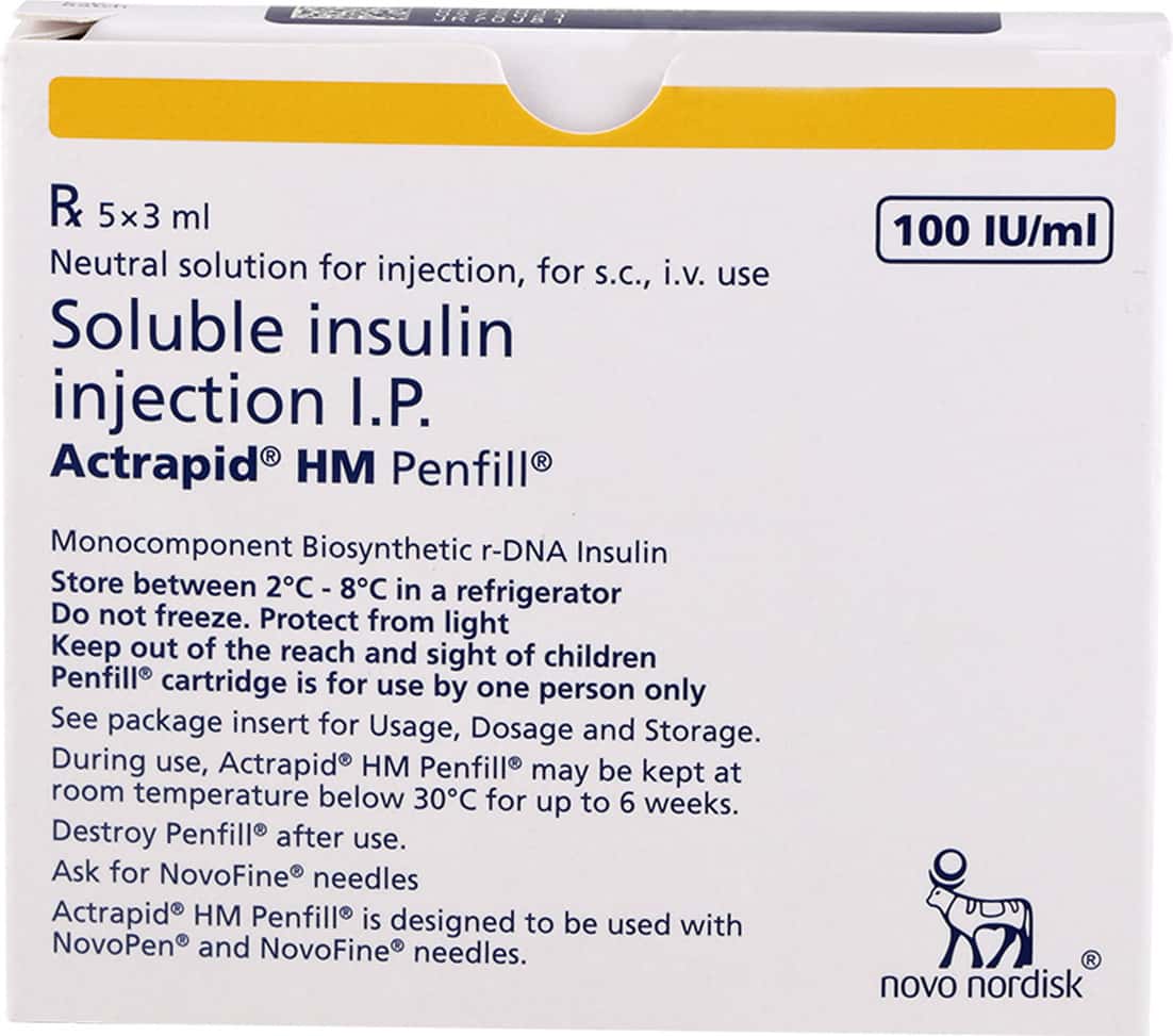 Actrapid HM Penfill Solution For Injection: Uses, Side Effects, Price ...