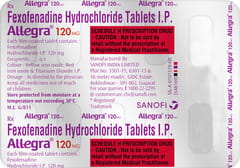 Allegra 120mg Tablet: Uses, Side Effects, Price, Dosage & More Info ...