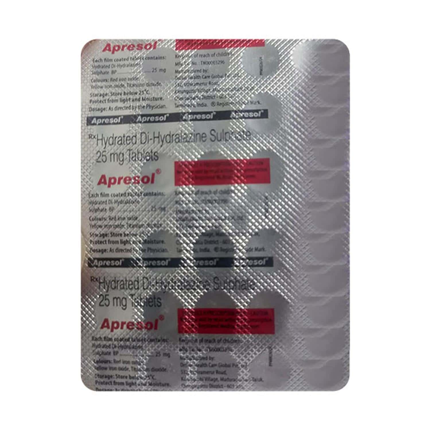 Apresol Tablet: Uses, Side Effects, Price, Dosage & More Info - PharmEasy
