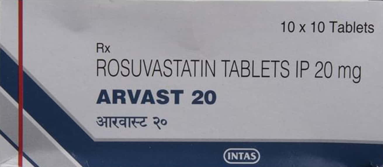 Arvast 20 MG Tablet (10): Uses, Side Effects, Price & Dosage | PharmEasy
