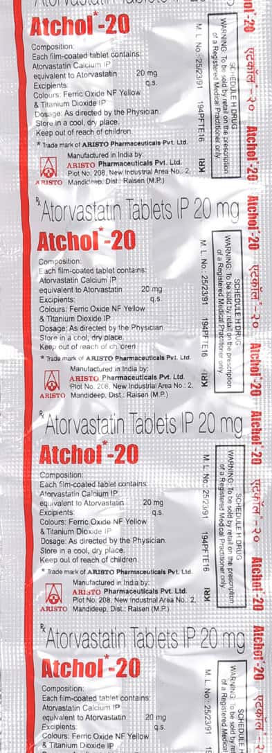 Atchol 20 MG Tablet (10): Uses, Side Effects, Price & Dosage | PharmEasy