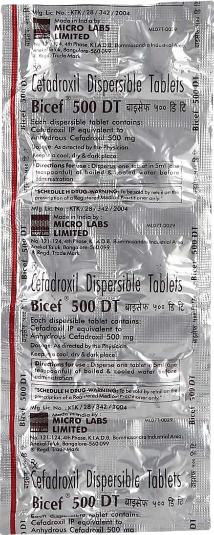 Bicef Dt 500 MG Tablet (10): Uses, Side Effects, Price & Dosage | PharmEasy