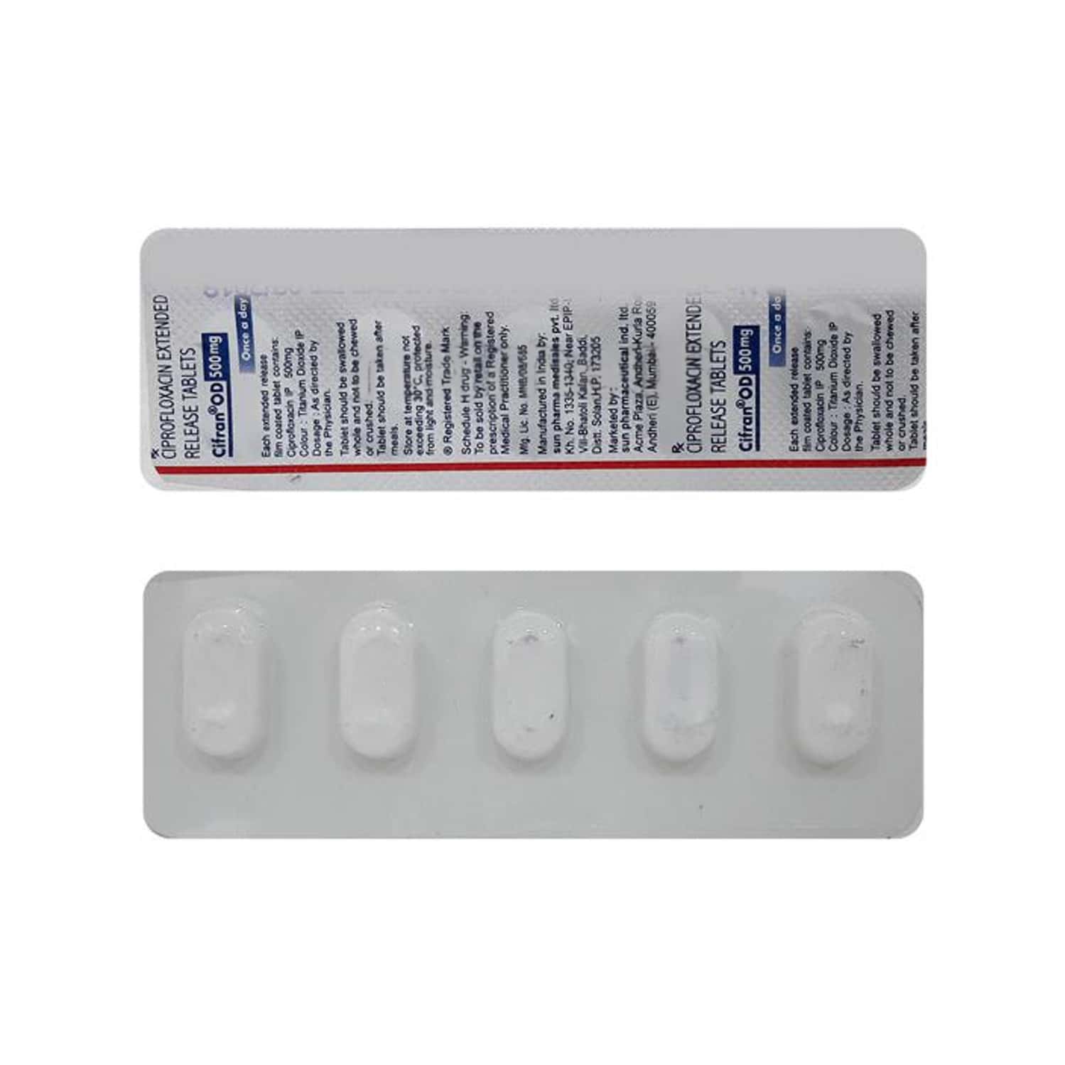 Cifran Od 500 MG Tablet (5): Uses, Side Effects, Price & Dosage | PharmEasy