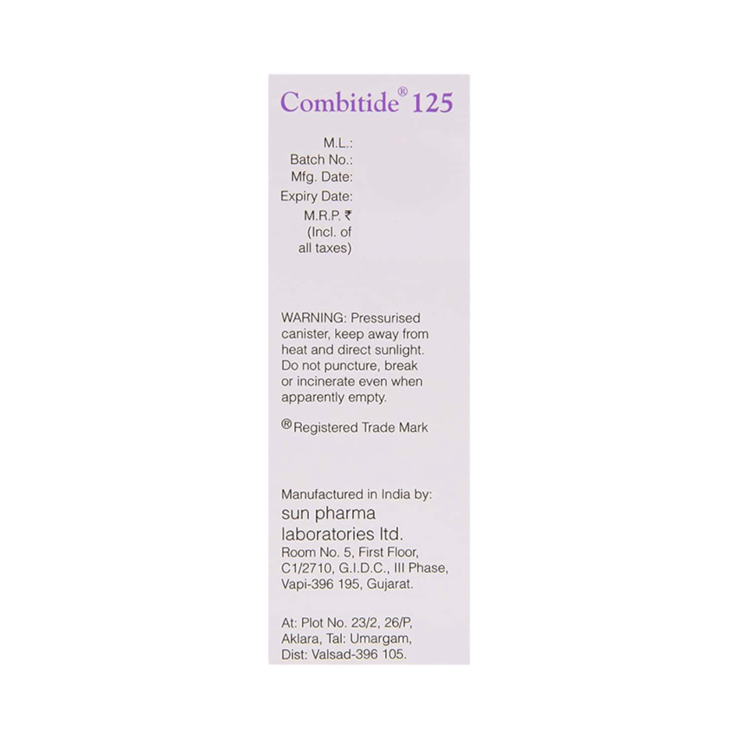 Combitide 250mcg Box Of 60md Metered Dose Inhaler: Uses, Side Effects ...