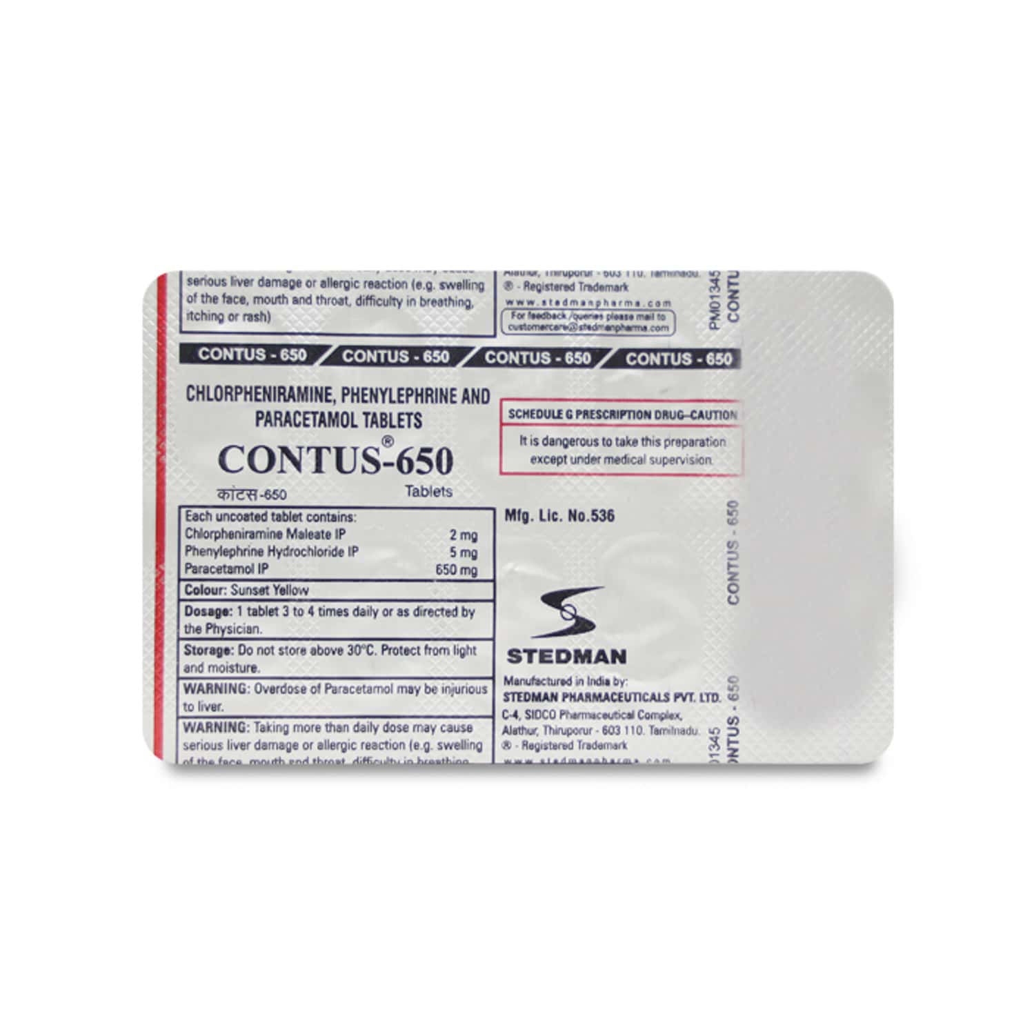Contus-650 Tablet: Uses, Side Effects, Price, Dosage & More Info ...