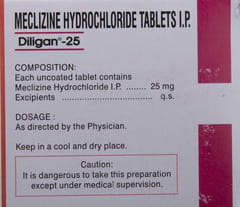 Buy Diligan 25 MG Tablet (15) Online & Save Up to 24% at PharmEasy