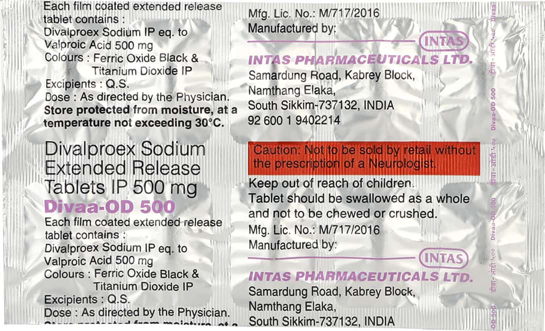 Divaa-OD 500 Tablet: Uses, Side Effects, Price, Dosage & More Info ...
