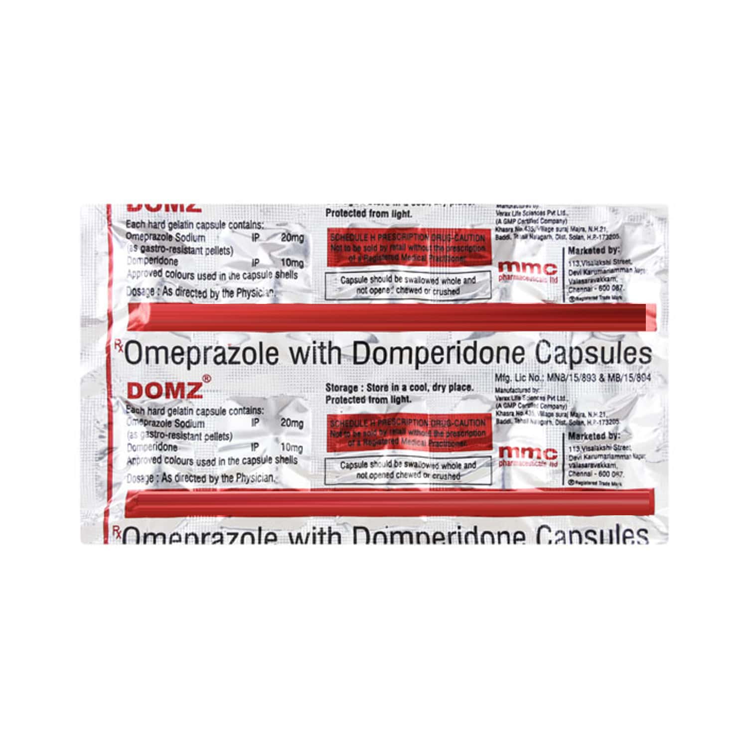 Domz Strip Of 10 Capsules: Uses, Side Effects, Price & Dosage | PharmEasy