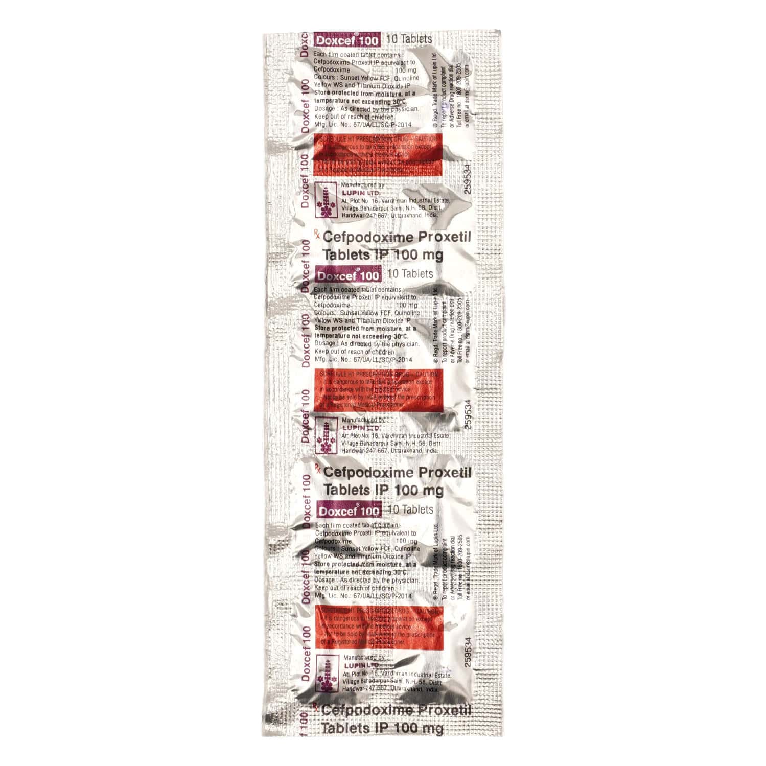 Doxcef Dt 100 MG Tablet (10): Uses, Side Effects, Price & Dosage ...