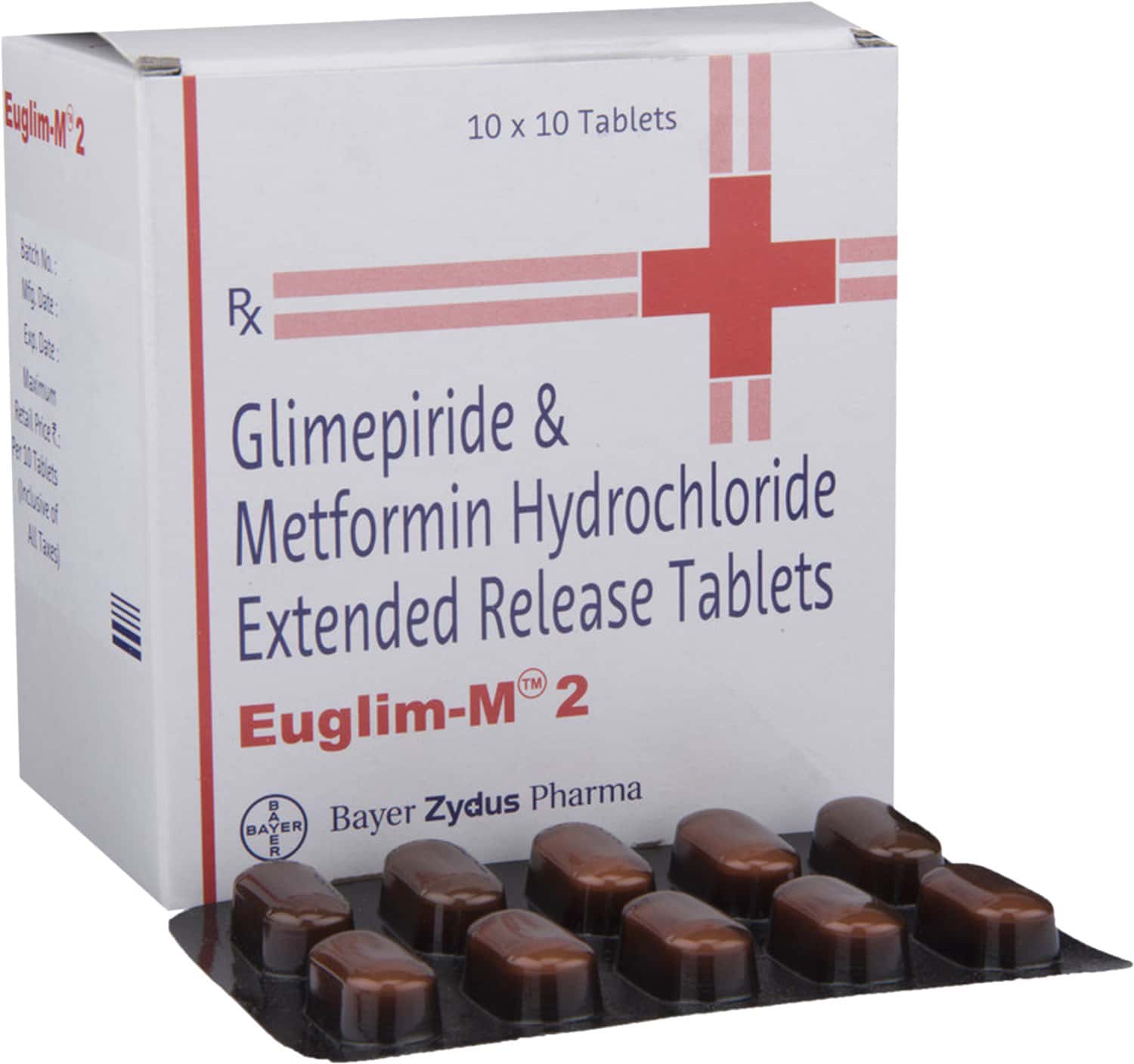 Euglim M 2mg Strip Of 10 Tablets: Uses, Side Effects, Price & Dosage ...