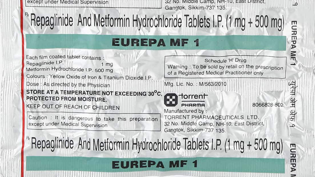 Eurepa Mf 1mg Strip Of 10 Tablets: Uses, Side Effects, Price & Dosage ...