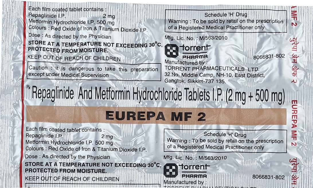 Eurepa Mf 2mg Strip Of 10 Tablets: Uses, Side Effects, Price & Dosage ...