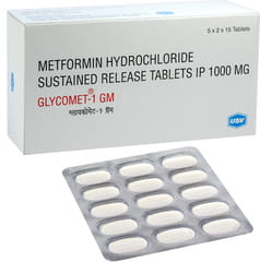 Glycomet-1 GM Tablet: Uses, Side Effects, Price, Dosage & More Info ...