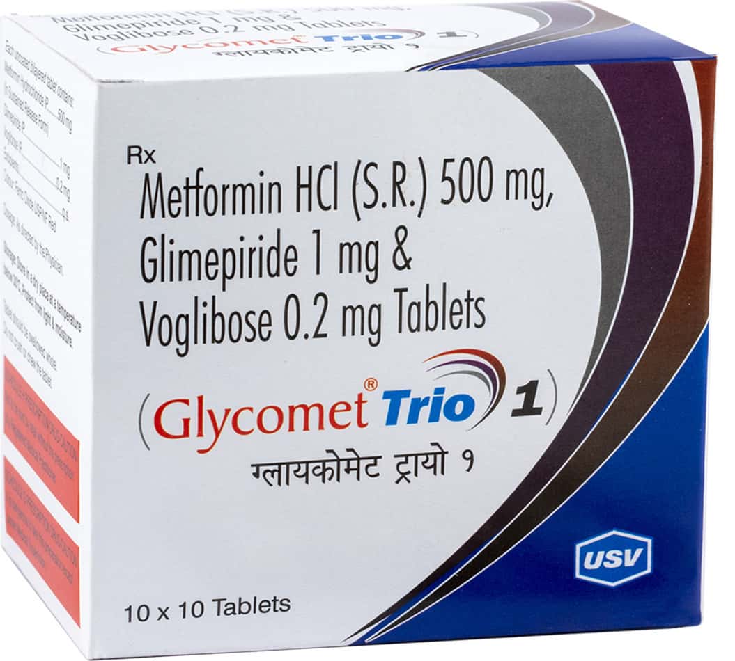 Glycomet Trio 1 Tablet: Uses, Side Effects, Price, Dosage & More Info ...