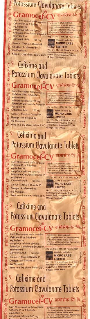 ग्रामोसेफ सीवी 200 टैबलेट (Gramocef Cv 200 in Hindi) : उपयोग ...