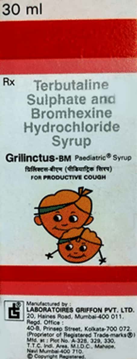 Grilinctus Bm Paediatric Bottle Of 30ml Syrup: Uses, Side Effects ...