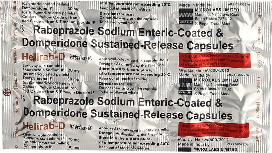 Helirab D Strip Of 10 Capsules: Uses, Side Effects, Price & Dosage ...