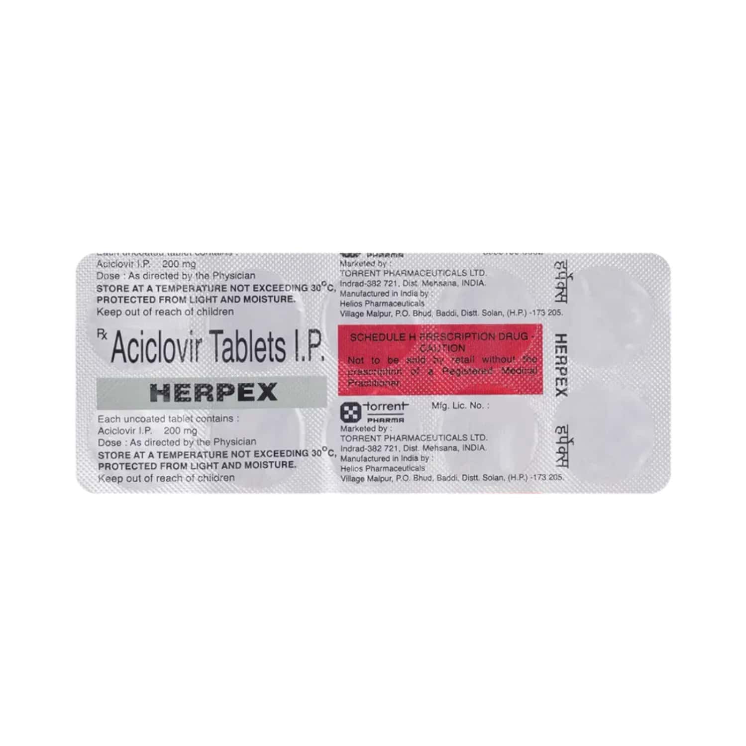 Herpex 200 MG Tablet (10): Uses, Side Effects, Price & Dosage | PharmEasy